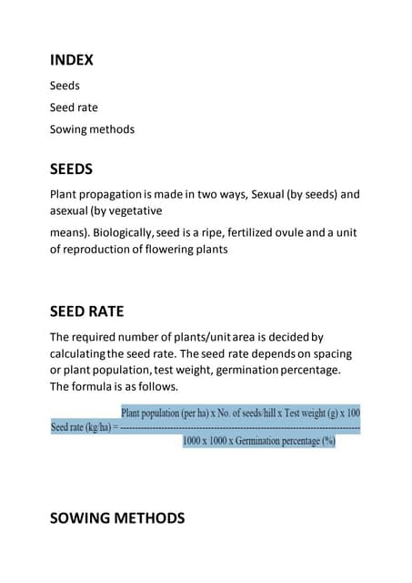 Sowing methods (1) | PPTX