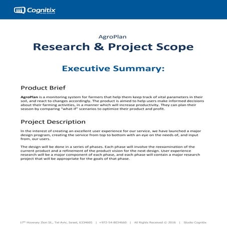 AgroPlan - UX Research & Project Scope | PDF