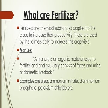 Investigatory project on fertilizer | PDF