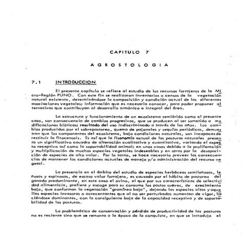Agrostologia puno | PDF
