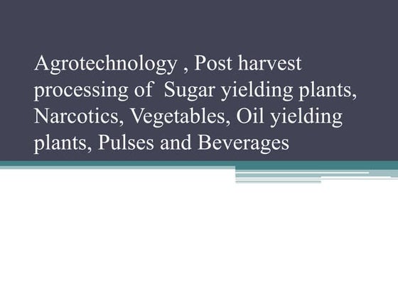 Post harvest handling and transportation | PPTX