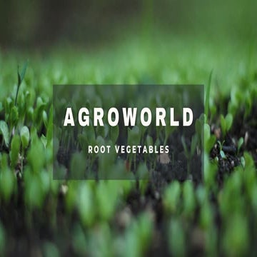 Agroworld root vegetables | PPT