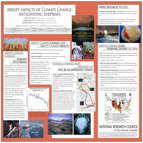 Abrupt Impacts of Climate Change: Anticipating Surprises poster | PPT