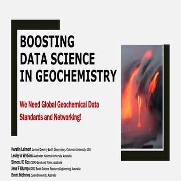 Boosting Data Science in Geochemistry: We Need Global Geochemical Data ...
