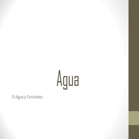 Agua | PPTX