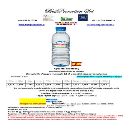 Fresh water 50 cl wedding | PDF