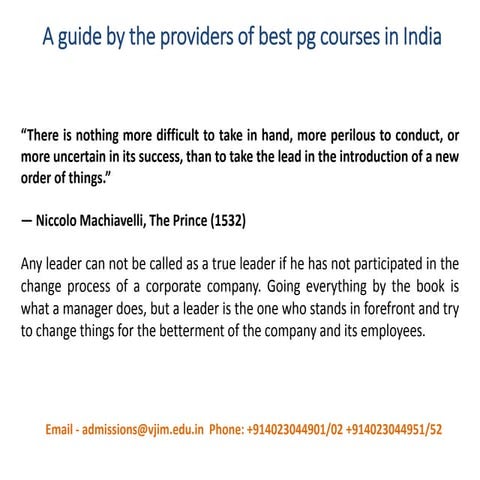 A guide by the providers of best pg courses in india | PPT