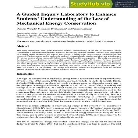 A Guided Inquiry Laboratory To Enhance Students Understanding Of The ...