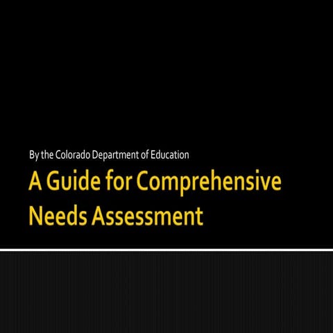 A guide for comprehensive needs assessment | PPT