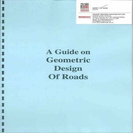 A guide on geometric design of roads | PDF
