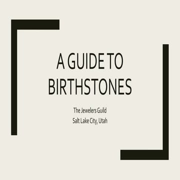 A guide to birthstones | PPT