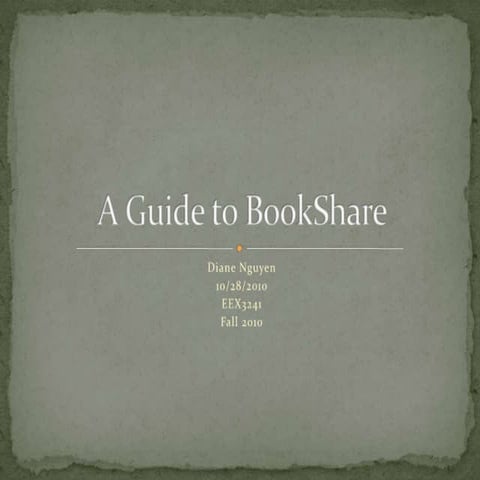 A guide to bookshare | PPT