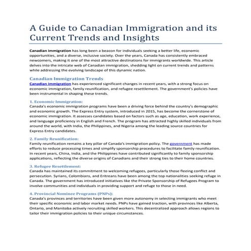 A Guide to Canadian Immigration and its Current Trends and Insights.docx