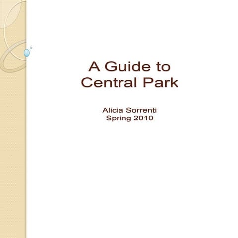 A guide to central park | PPTX