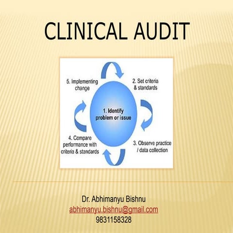 A GUIDE TO CLINICAL AUDIT PRESENTATION FOR PROFESSIONALS | PPT