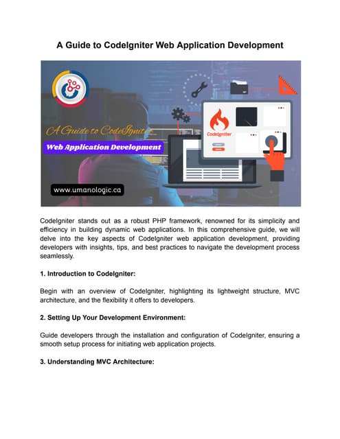 A Guide To Codeigniter Web Application Developmentpdf 4911