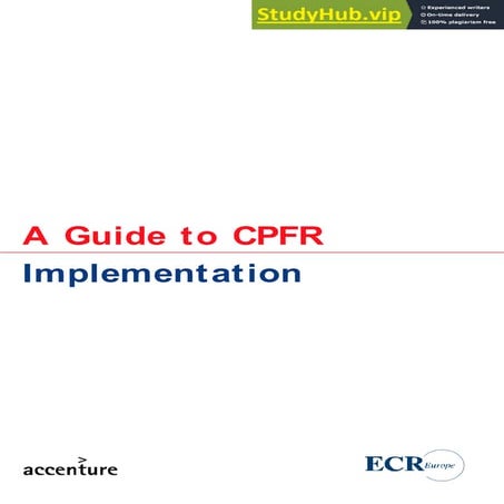 A Guide To CPFR Implementation | PDF