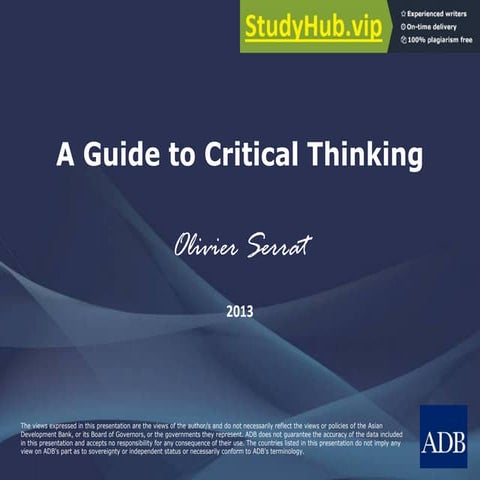 A Guide To Critical Thinking | PDF