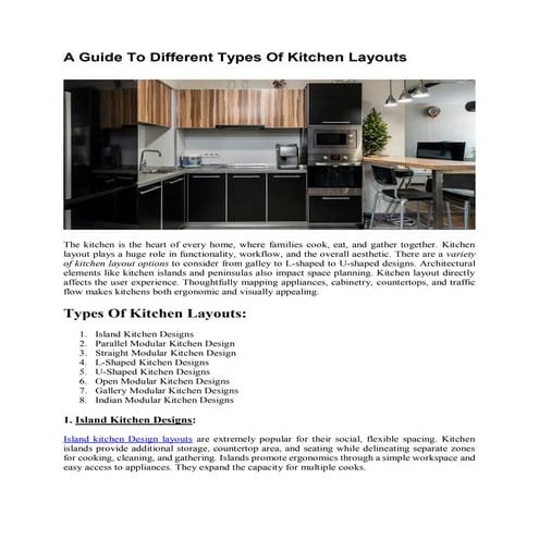 Discovering the Best Kitchen Layouts: Explore Your Options Today | PDF
