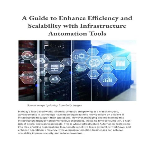 A Guide To Enhance Efficiency And Scalability With Infrastructure