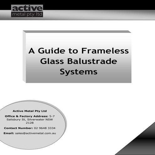 A guide to frameless glass balustrade systems | PDF
