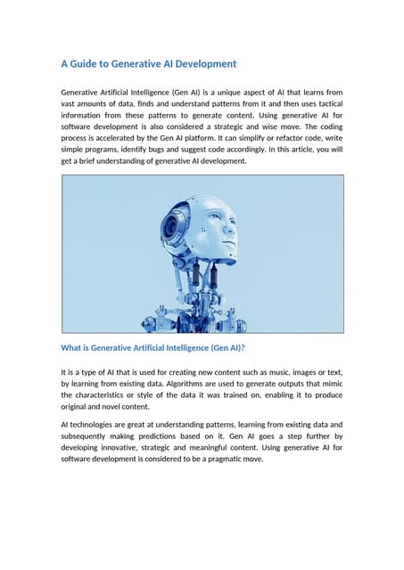 The Role of Generative AI in Transforming the Future of Software ...