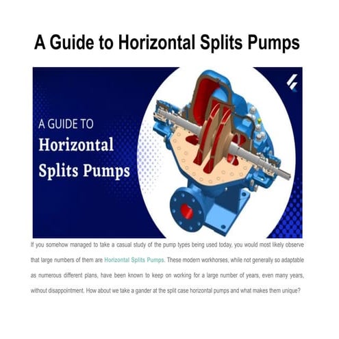 A Guide to Horizontal Splits Pumps | PDF