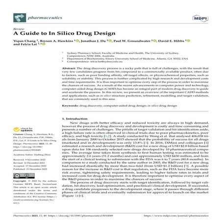 A Guideto In Silico Drug Designsdfsdfhdfhfgf | PDF