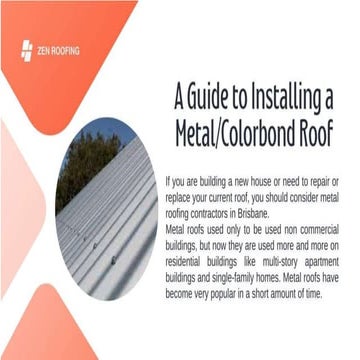 Home Roof Replacement in Brisbane | Zen Roofing | PPTX