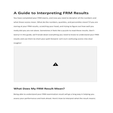A Guide to Interpreting FRM Results Zell | PDF