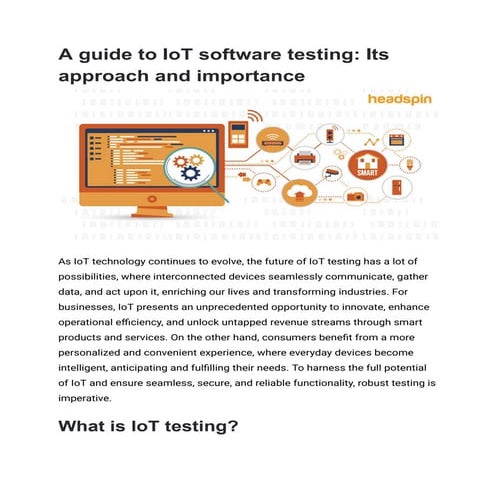 A guide to IoT software testing_ Its approach and importance | PDF