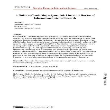 A guide to systematic literature review | PDF