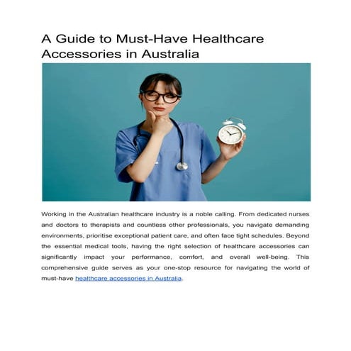 A Guide to Must-Have Healthcare Accessories in Australia.pdf