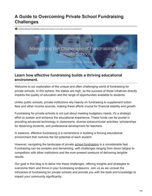 School Fundraising Etiquette: Do’s and Don’ts for Success | PDF