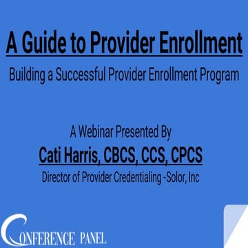 Provider Enrollment Excellence: A Strategic Program Guide | PDF ...