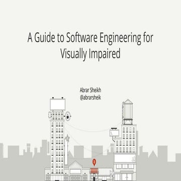 A guide to software engineering for visually impaired | PDF