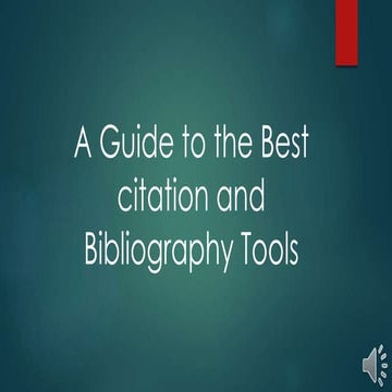 Intellectuals Den| A Guide to the Best citation and Bibliography Tools | PPTX