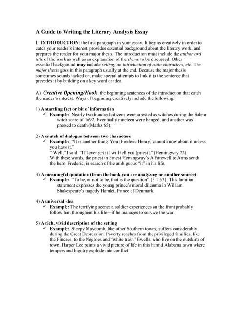 Literary analysis outline | DOC