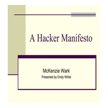 Hacker Manifestso | PPT