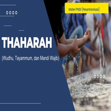 Tata cara Toharoh wudu mandi dan tayamum | PPT