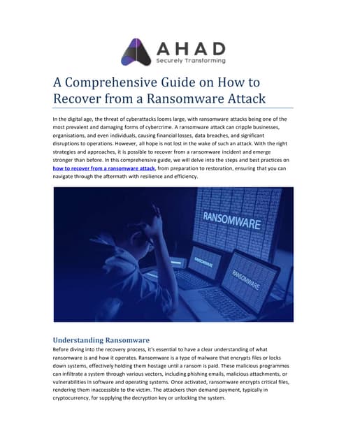 6 Strategies to Prevent a Ransomware Attack.ppt | Information and ...