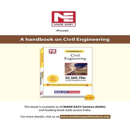 A handbook on civil engineering made easy publications - gate ( pdf ...