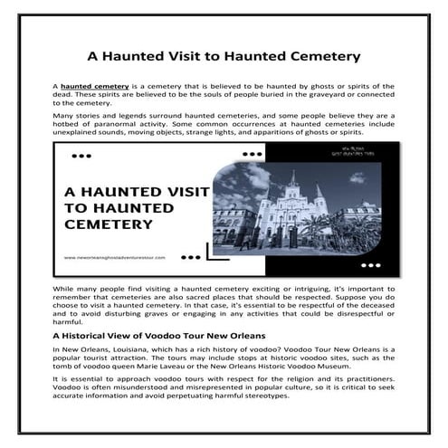 Haunted History San Antonio's Must-Experience Ghost Tours Revealed | PPTX
