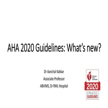 AHA latest guidelines for acls medical professional pptx | PPTX