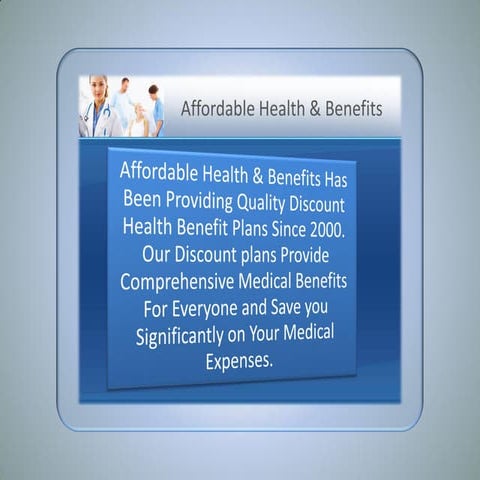 Discount Health Plan Presentation Version II | PDF