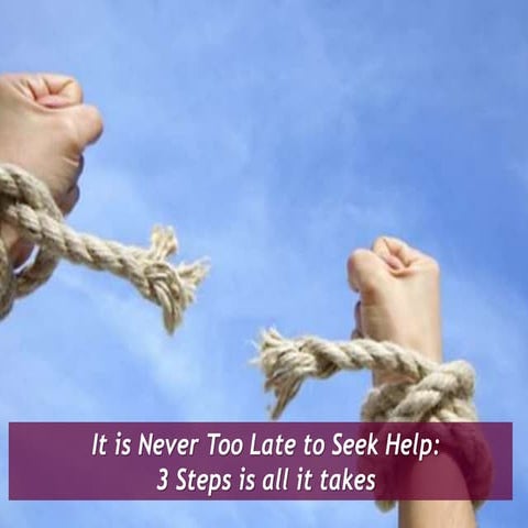 It is Never Too Late to Seek Help: 3 Steps is all it takes | PPT