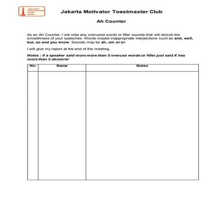 Ah counter script | DOCX