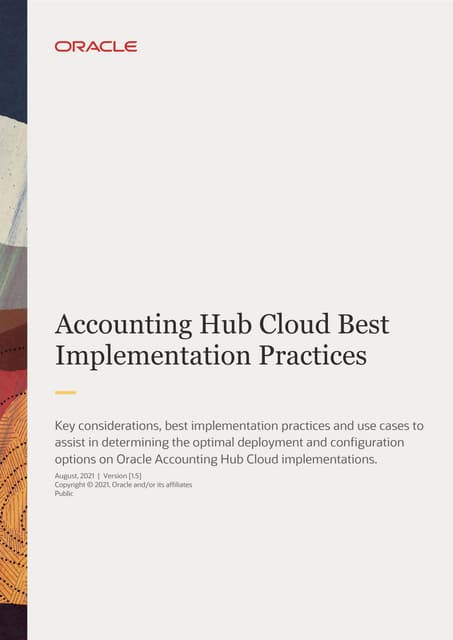 Understanding oracle fusion accounting hub | PDF