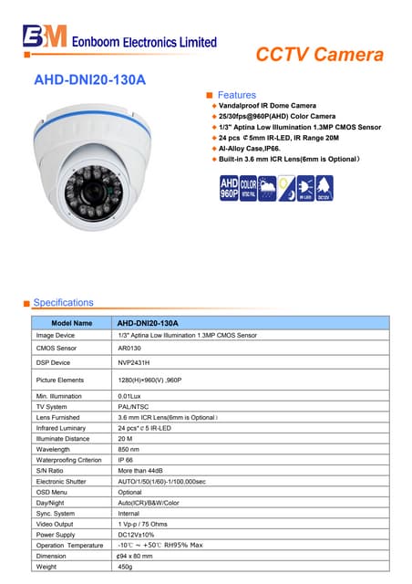 Logipix One box camera DN ABF data sheet | PDF | Cameras and Camcorders | Consumer Electronics