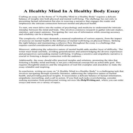 A Healthy Mind In A Healthy Body Essay.pdf